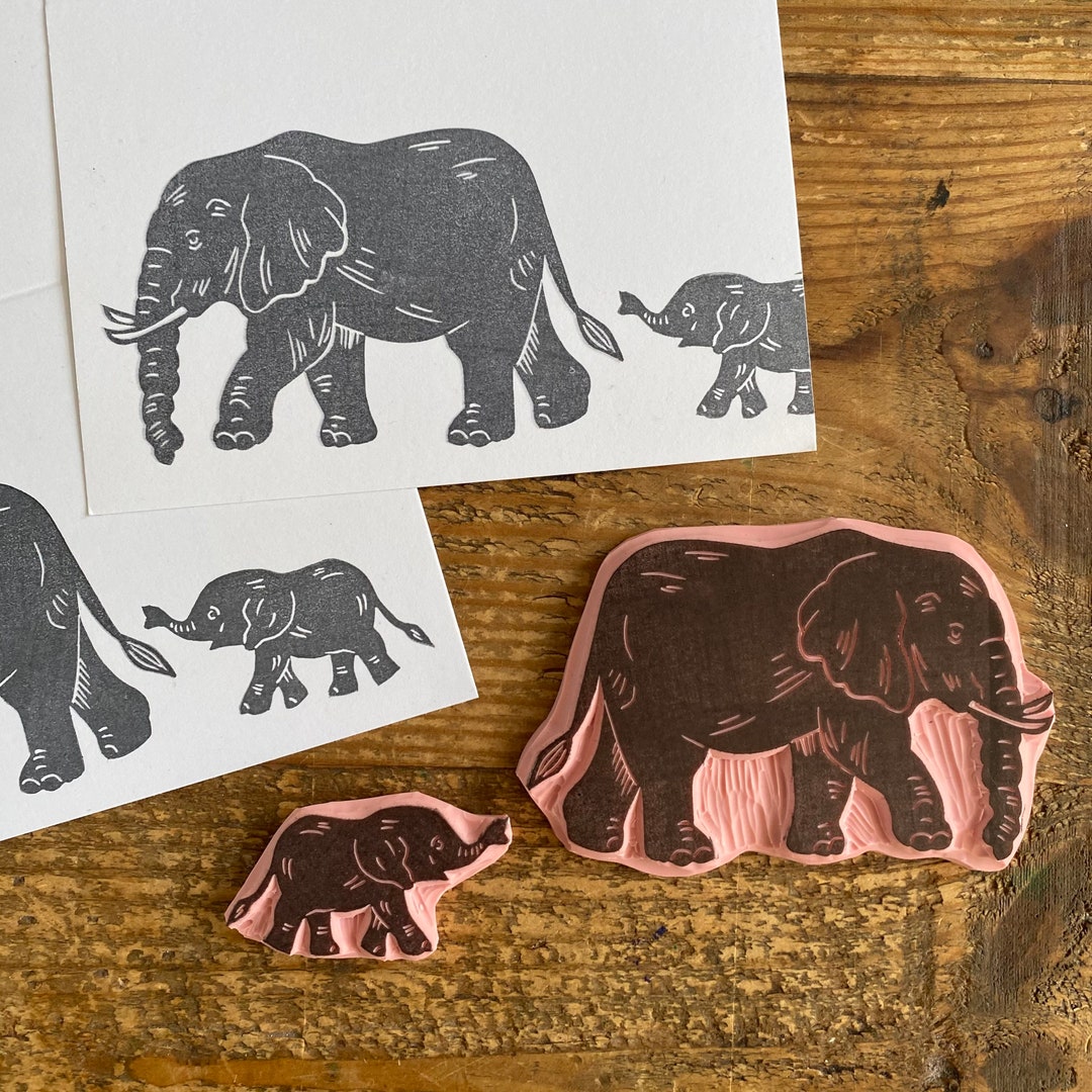 Rubber Stamp | Hand Carved Stamp | Mounted or Unmounted | Flower ...