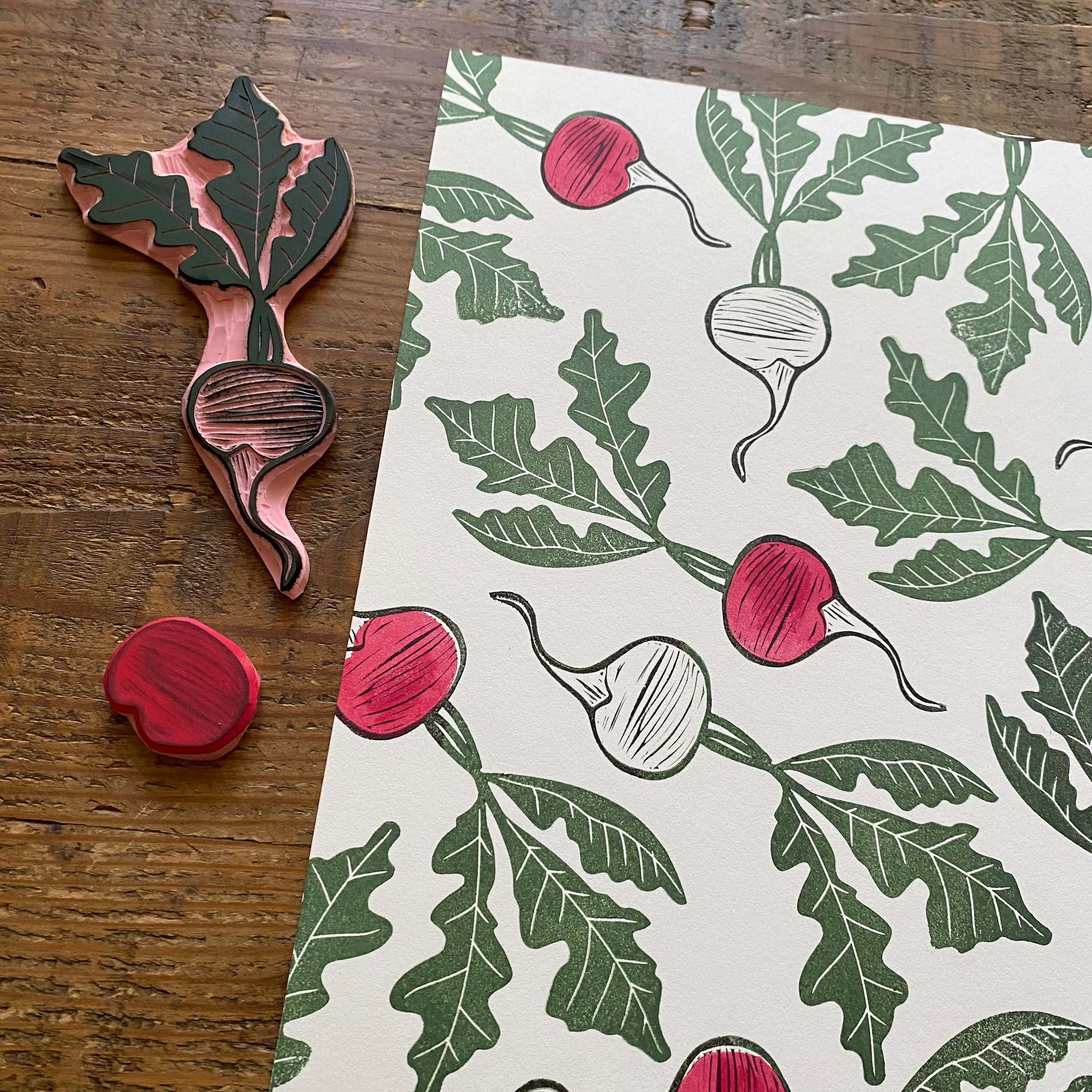 Rubber Stamp Vegetables | Hand Carved Stamps | Mounted or Unmounted ...