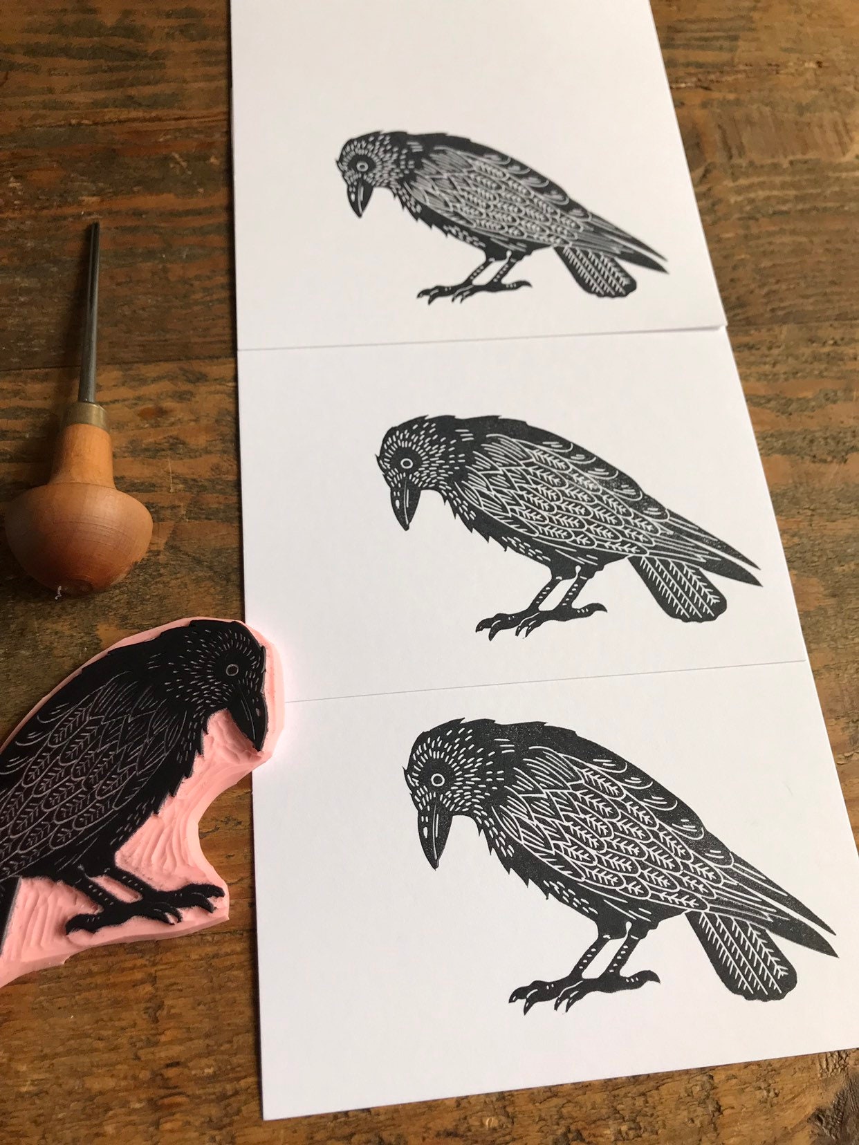 Rubber Stamp Bird Hand Carved Stamp Mounted or Unmounted - Etsy