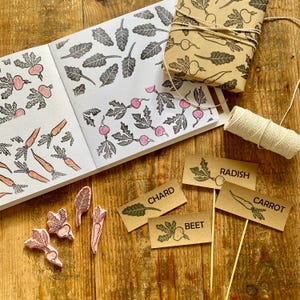 Set of 4 Hand Carved Stamps | Hand Carved Stamp | Carrot Stamp | Spring ...