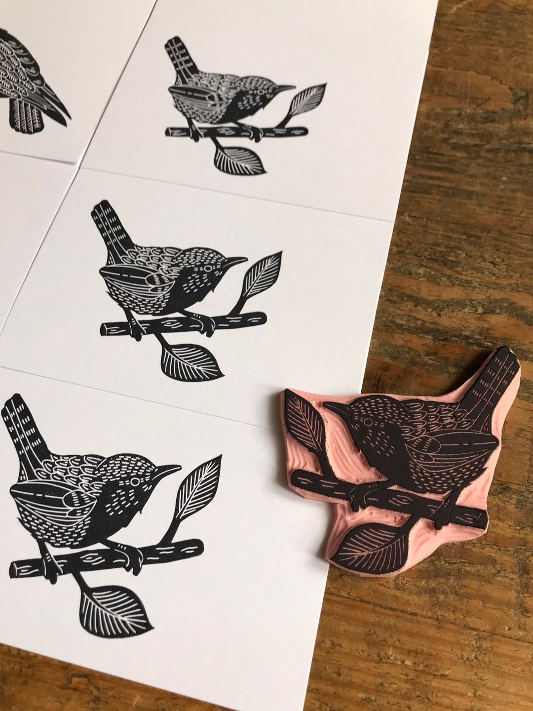 Rubber Stamp | Bird | Hand Carved Stamp | Mounted or Unmounted | Bird ...