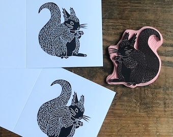 Squirrel Rubber Stamp - Etsy