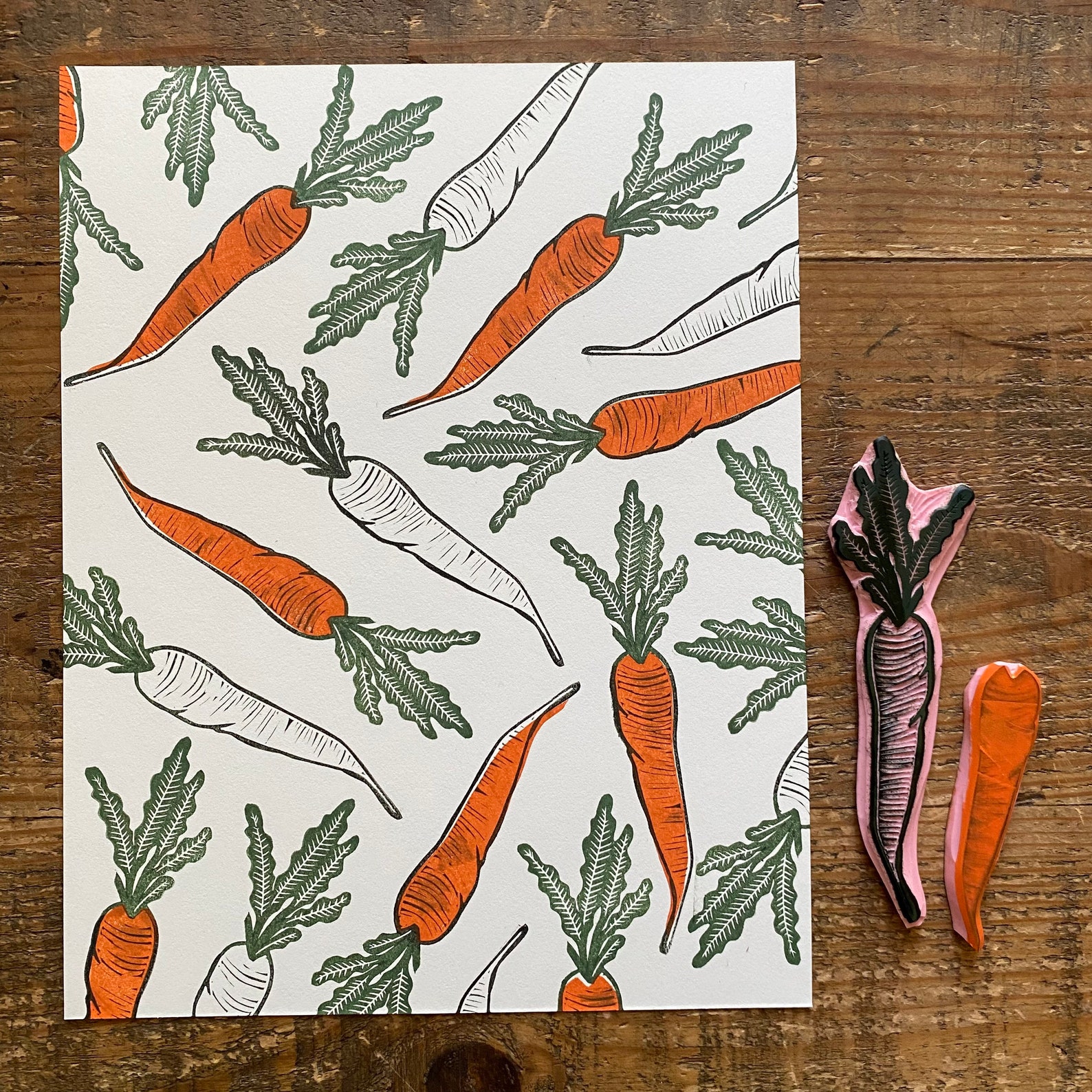 Rubber Stamp Vegetables | Hand Carved Stamps | Mounted or Unmounted ...