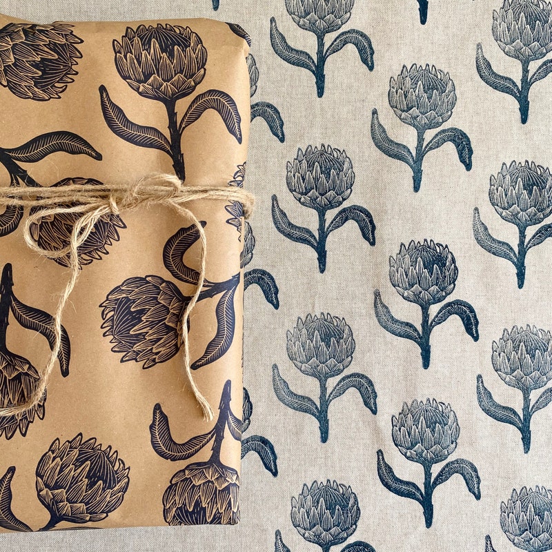 Flower Stamp Wallpaper - Etsy UK