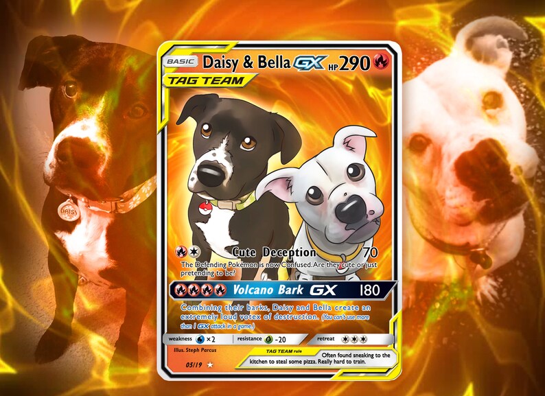 Tag Team Custom Pokémon Cards | Etsy