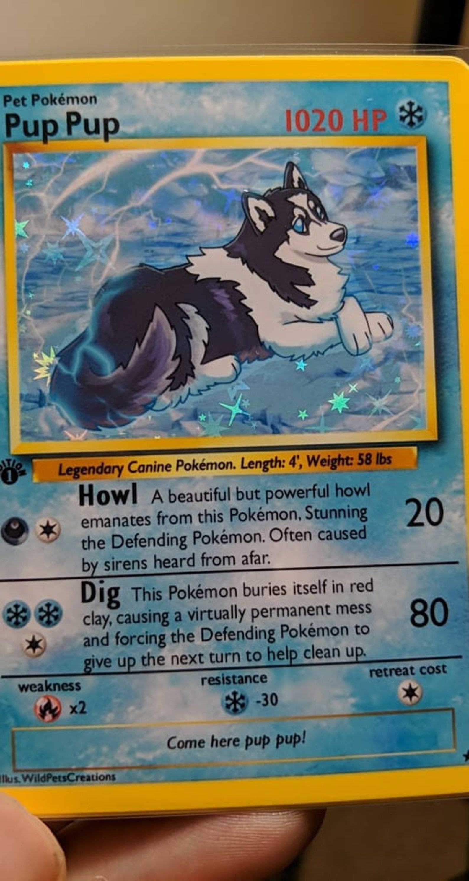 Holographic Pokémon Card - Etsy