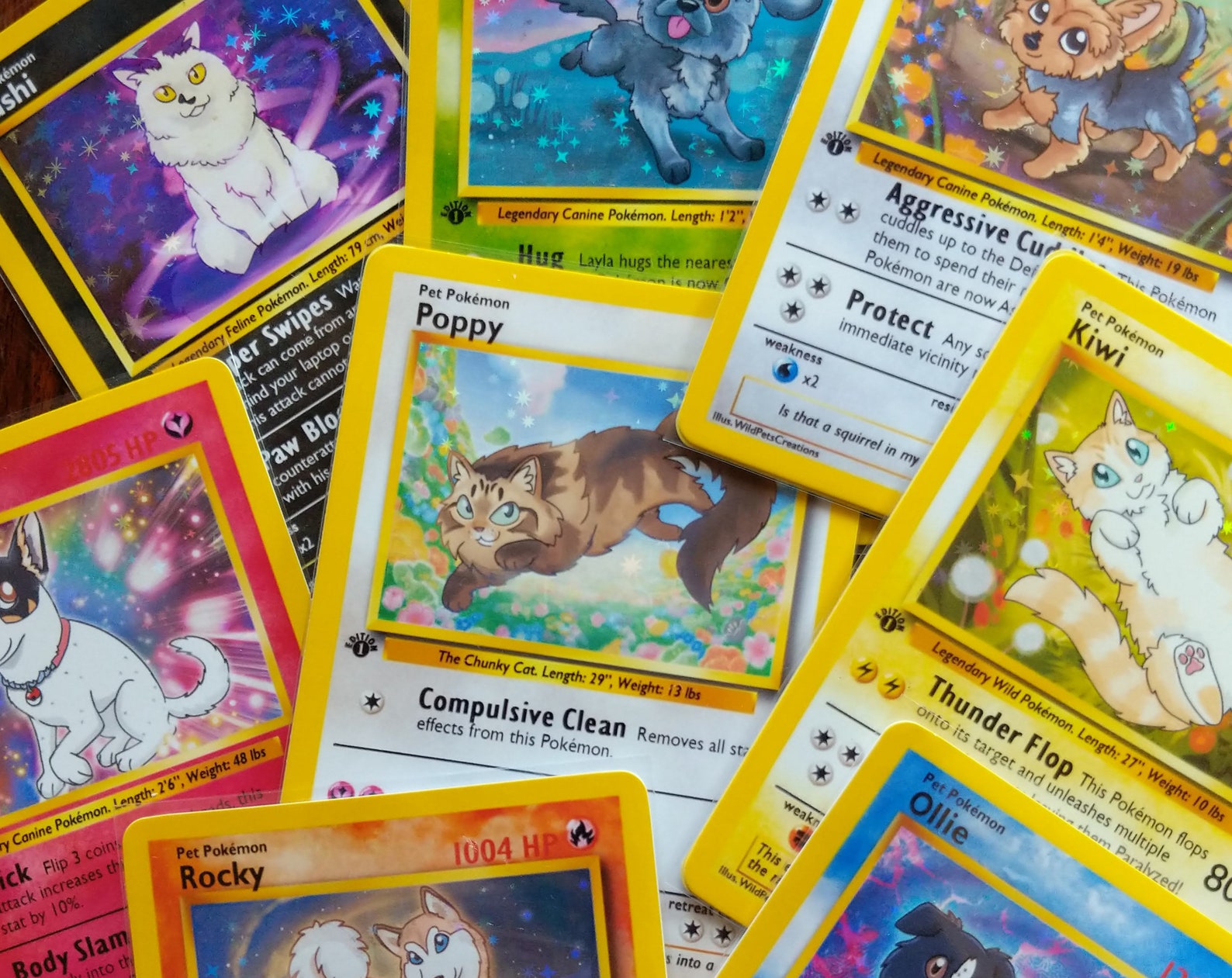Holographic Pokémon Card - Etsy