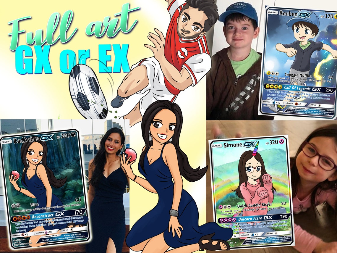 People as pokemon cards | Etsy