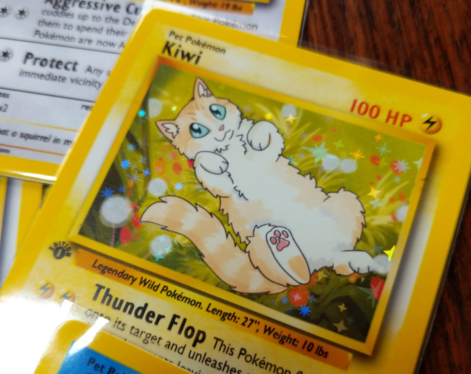Holographic Pokémon Card - Etsy