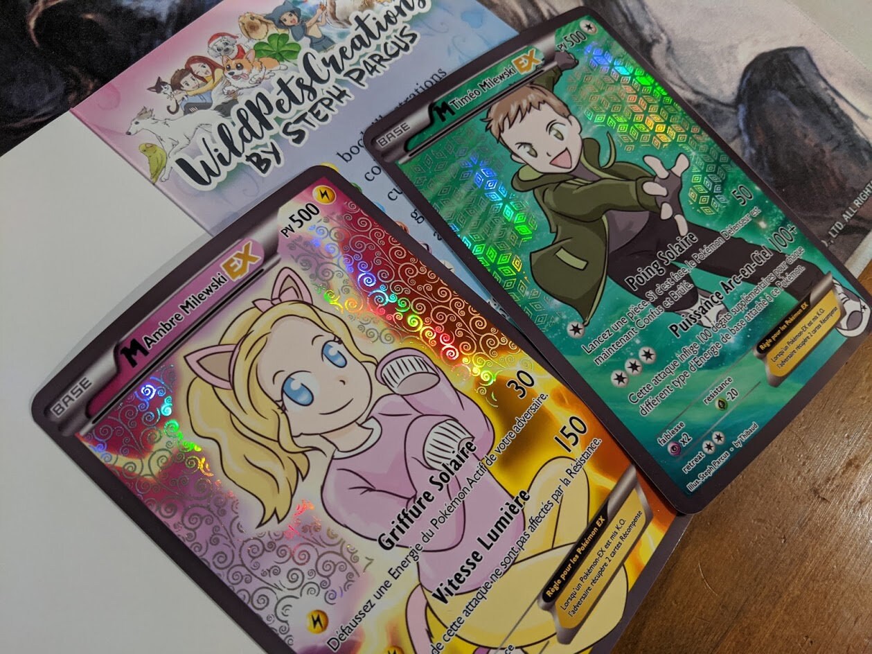 Holographic Pokémon Card | Etsy