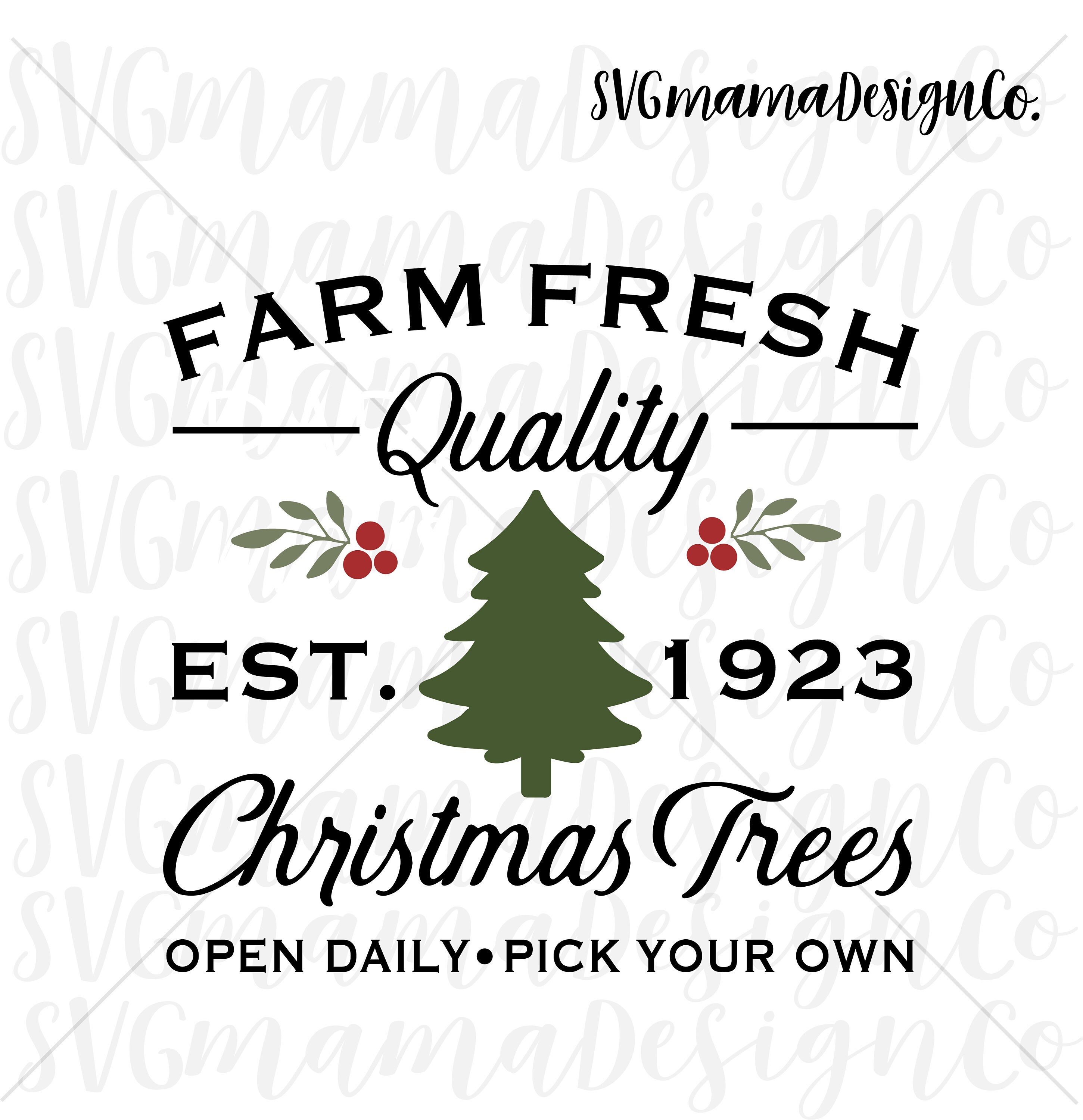 Home & Hobby Craft Supplies & Tools Vector DXF Christmas Tree Farm SVG ...
