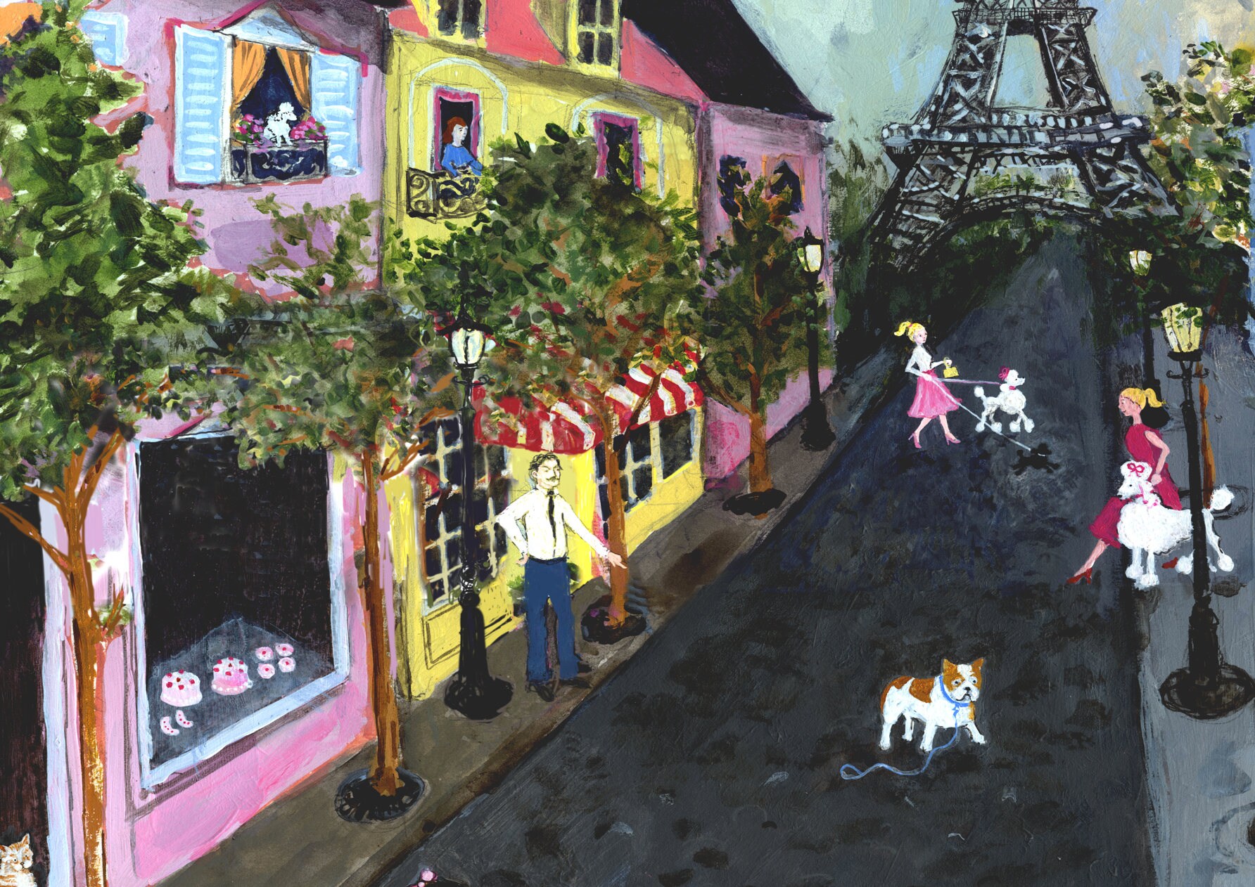 Paris Poodle, French Poodle,nursery Art,paris Decor,children's Room Art ...