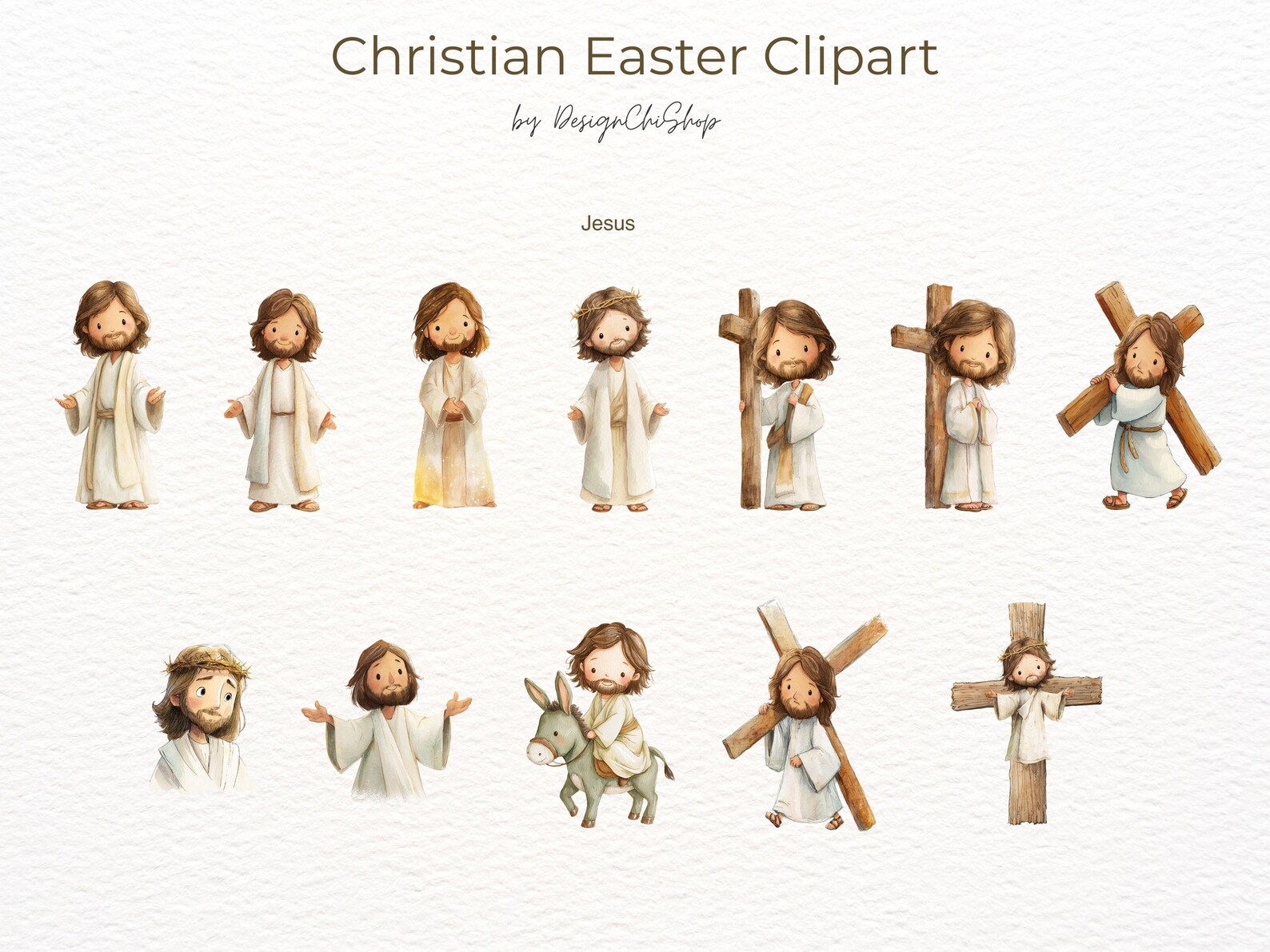 Christian Easter Clipart, Jesus Resurrection Pngs, Watercolor Bible ...
