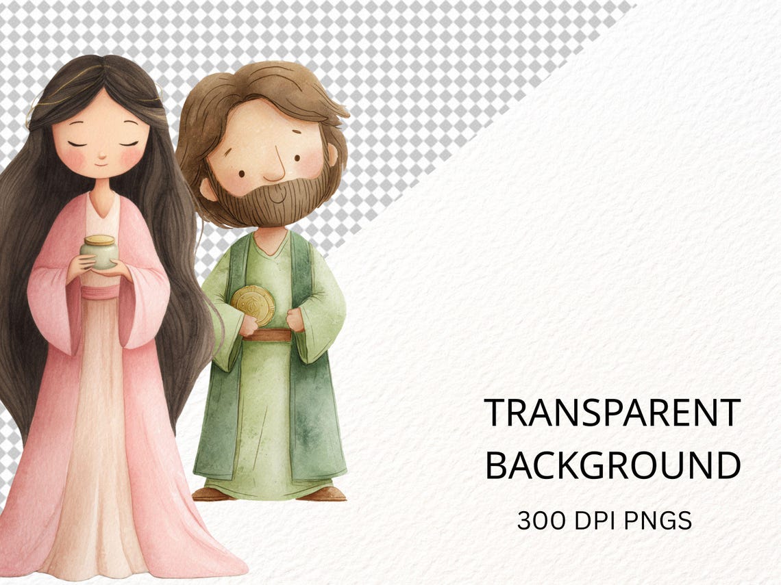 New Testament Clipart, Watercolor Bible Story Pngs, Christian ...