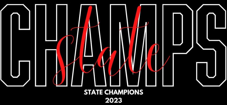 PERSONALIZED State Champions PNG 2023 - Etsy