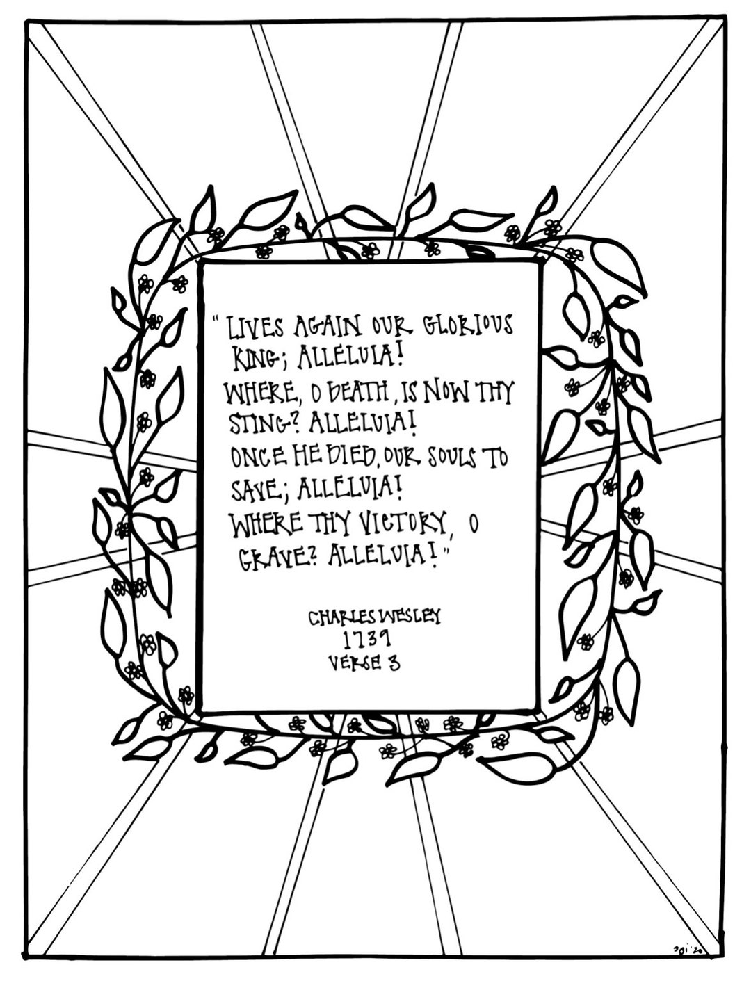 Easter Coloring Pack! Four Printable Illustrated Bible Verse and Hymns ...
