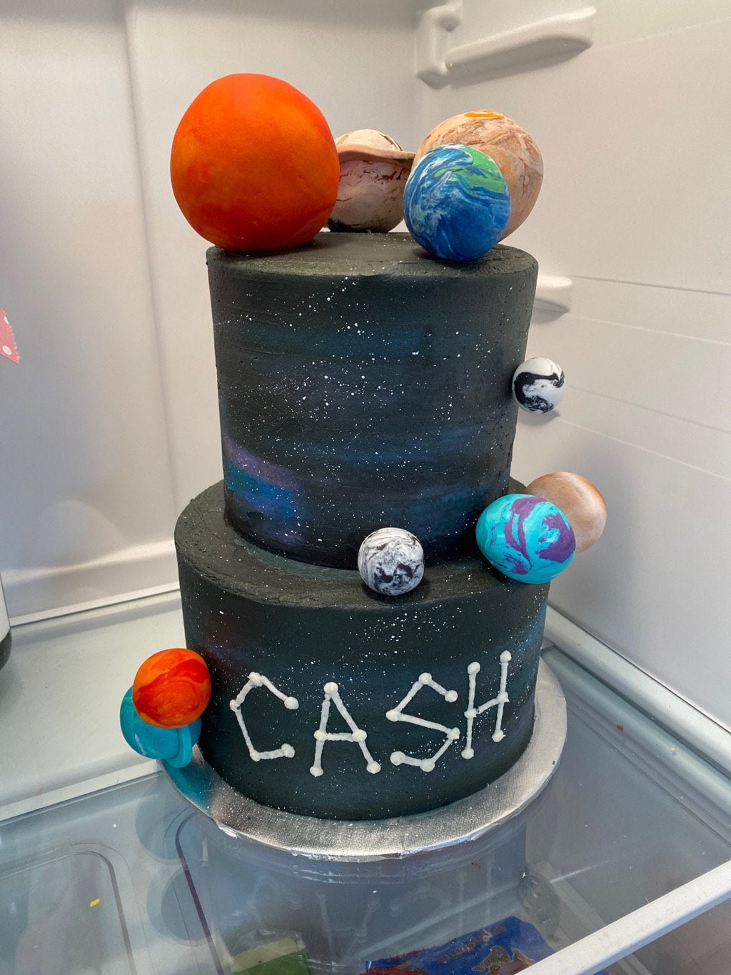 Fondant Planets Solar System Cake Toppers Rocket Cake Topper - Etsy