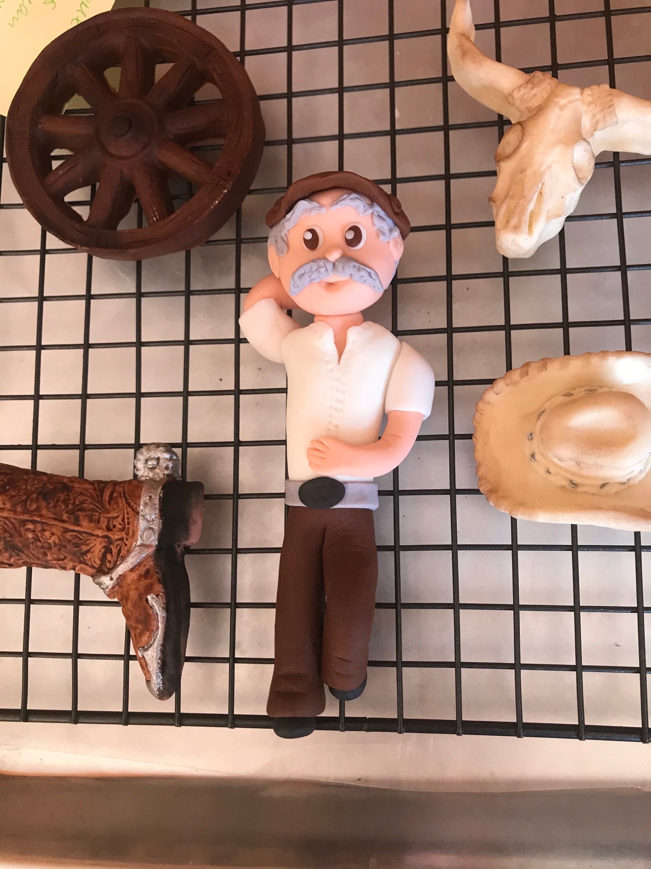 Fondant Tractor Lawn Mower Farmer Cake Topper Decoration | Etsy