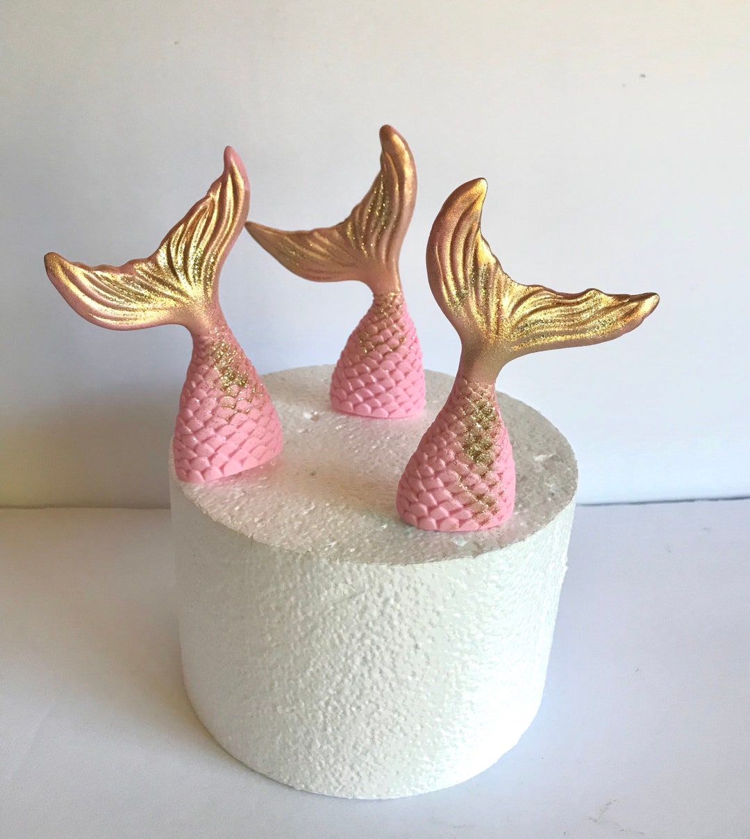 Fondant Mermaid Tail Fondant Mermaid Tail Cake Topper Sugar Sea Shells ...
