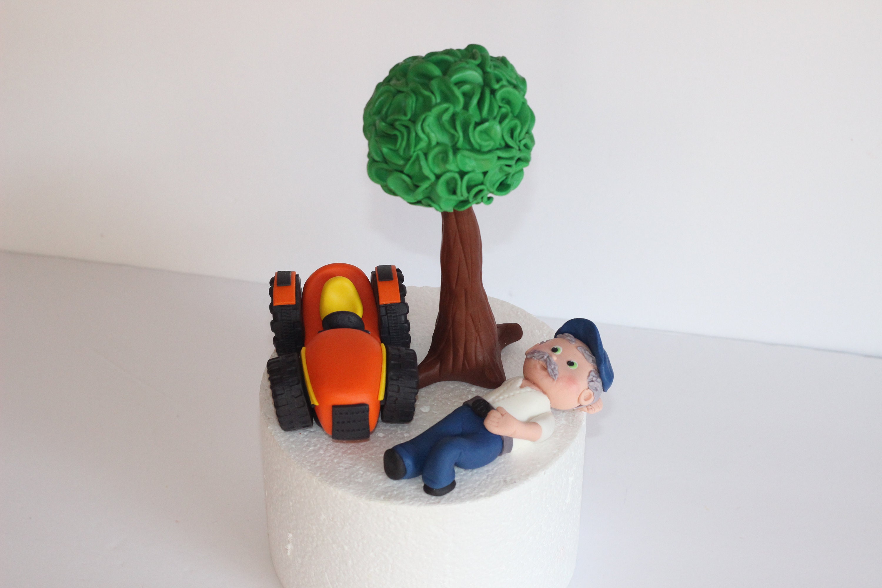 Fondant Tractor Lawn Mower Farmer Cake Topper Decoration - Etsy UK