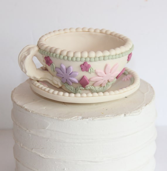 Fondant Tea Cup Cake Topper Tea Party - Etsy