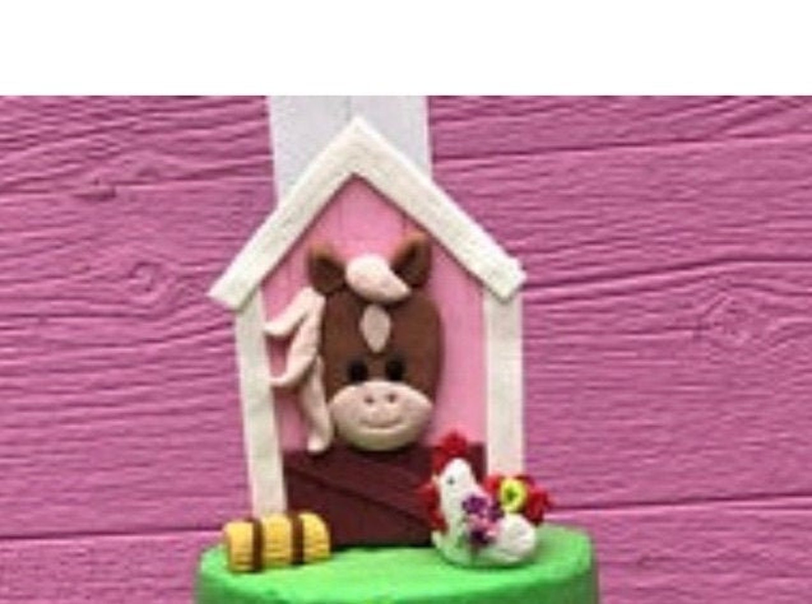 Fondant Farm Animals Cake Toppers: Handmade Barnyard Decoration - Etsy