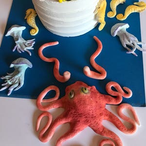 Fondant Jellyfish Diver Octopus Seahorses Underwater Exploration ...