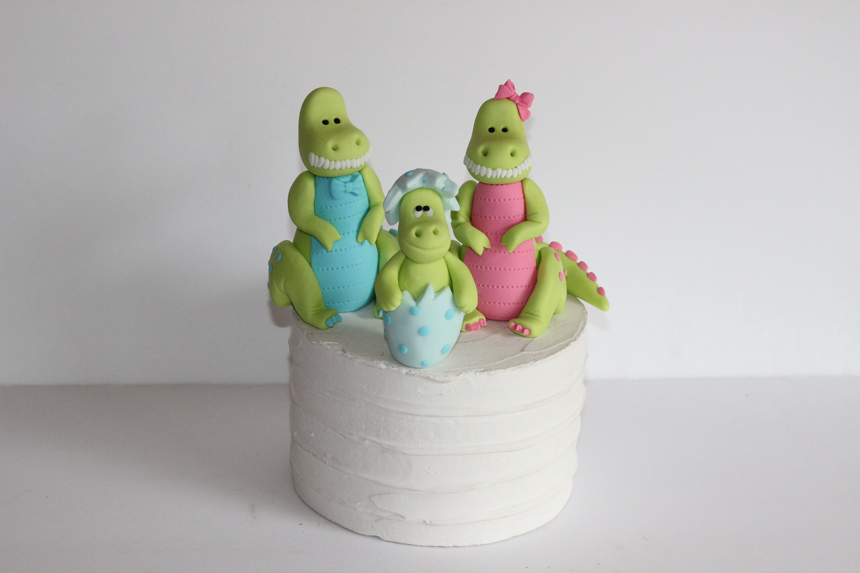 Fondant Dinosaurs T Rex Family Baby Shower Baby Revealing Cake - Etsy