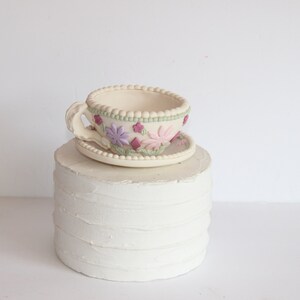 Fondant Tea Cup Cake Topper Tea Party - Etsy