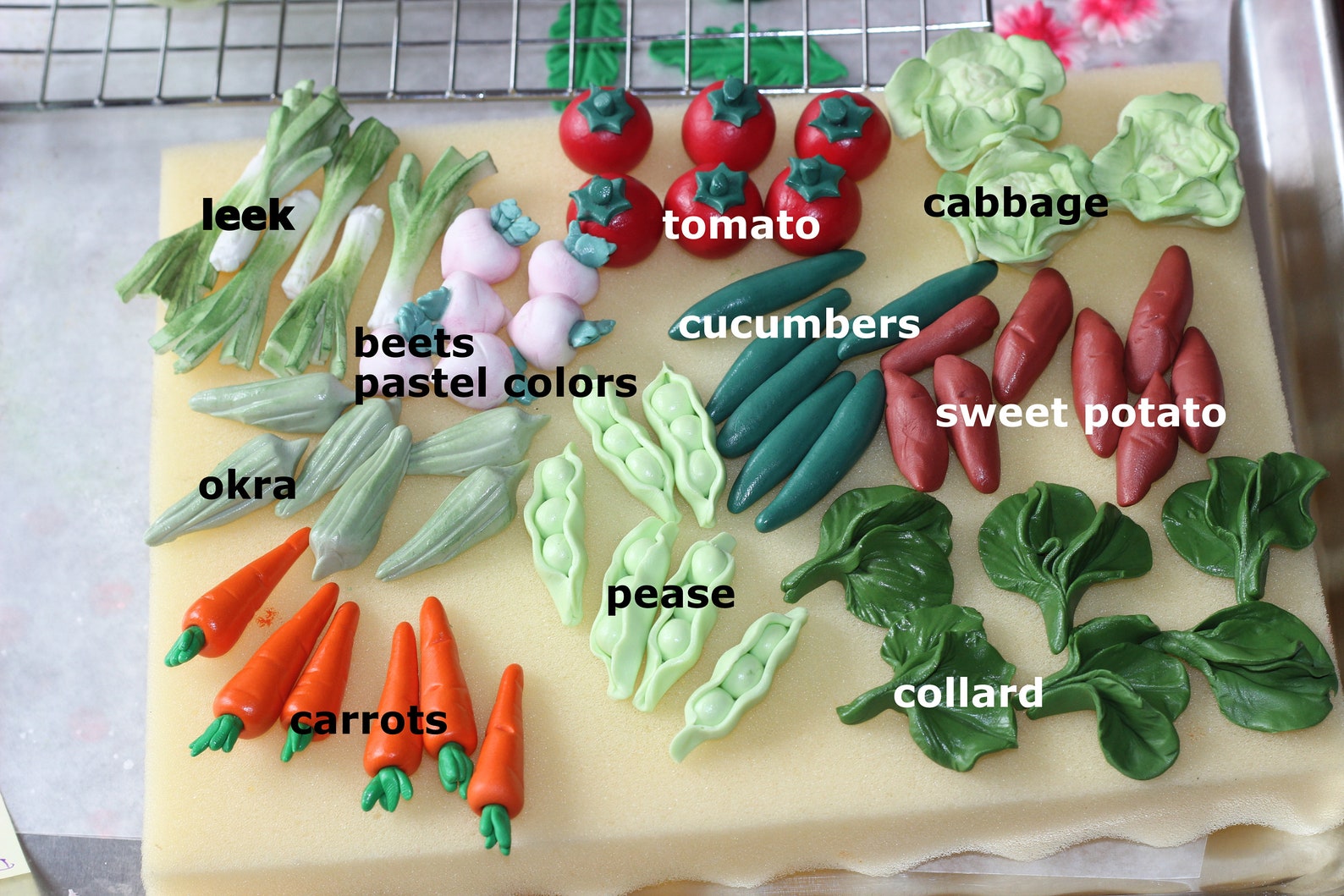 Fondant Vegetables Garden Cake Decoration Rabbit - Etsy