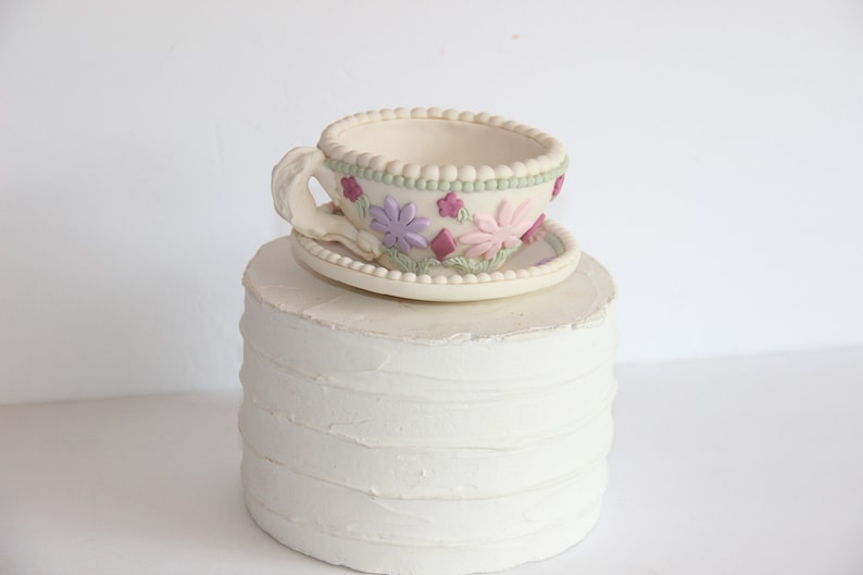 Fondant Tea Cup Cake Topper Tea Party - Etsy