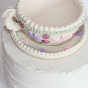Fondant Tea Cup Cake Topper Tea Party - Etsy