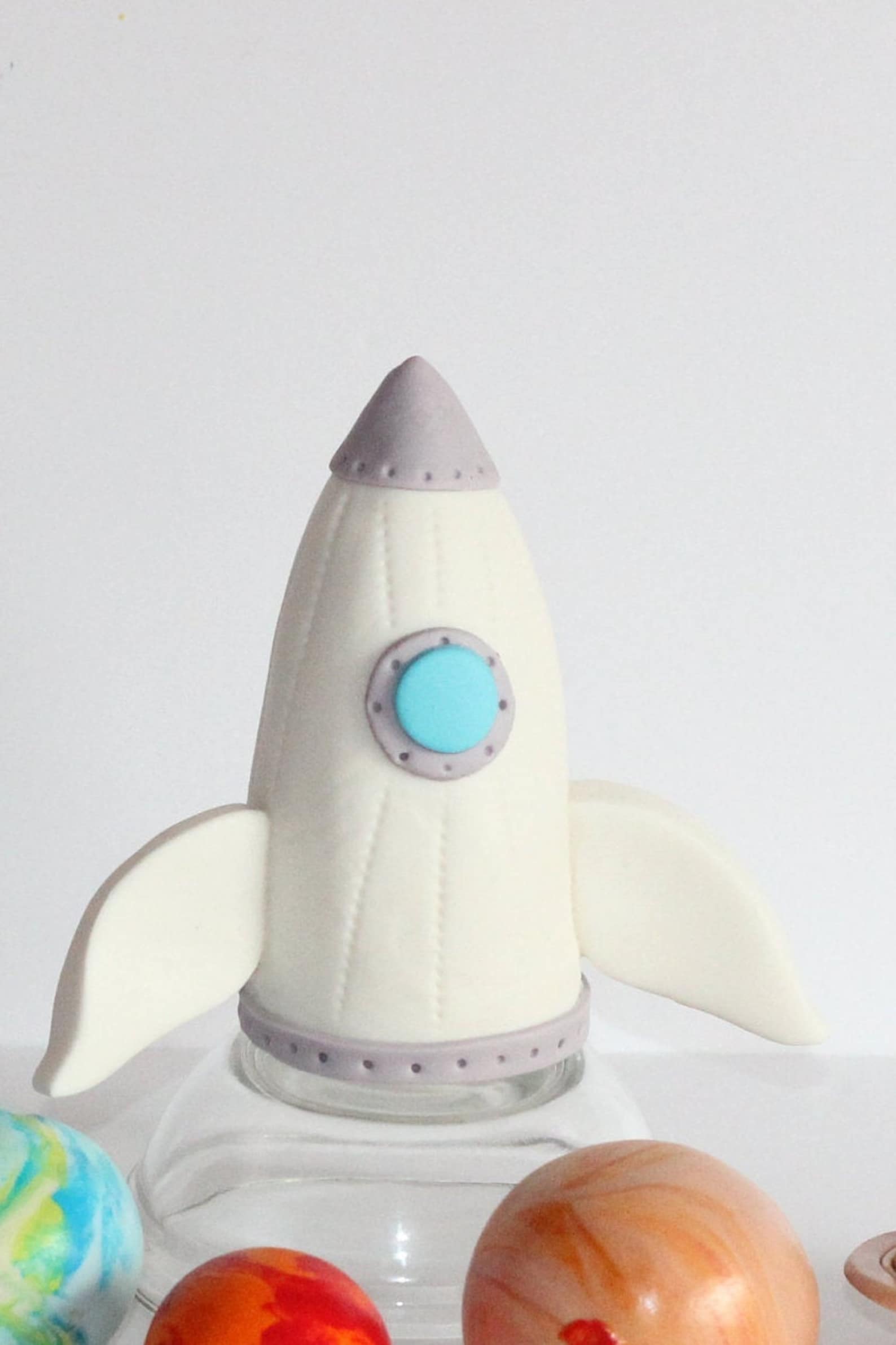 Fondant Planets Solar System Cake Toppers Rocket Cake Topper - Etsy