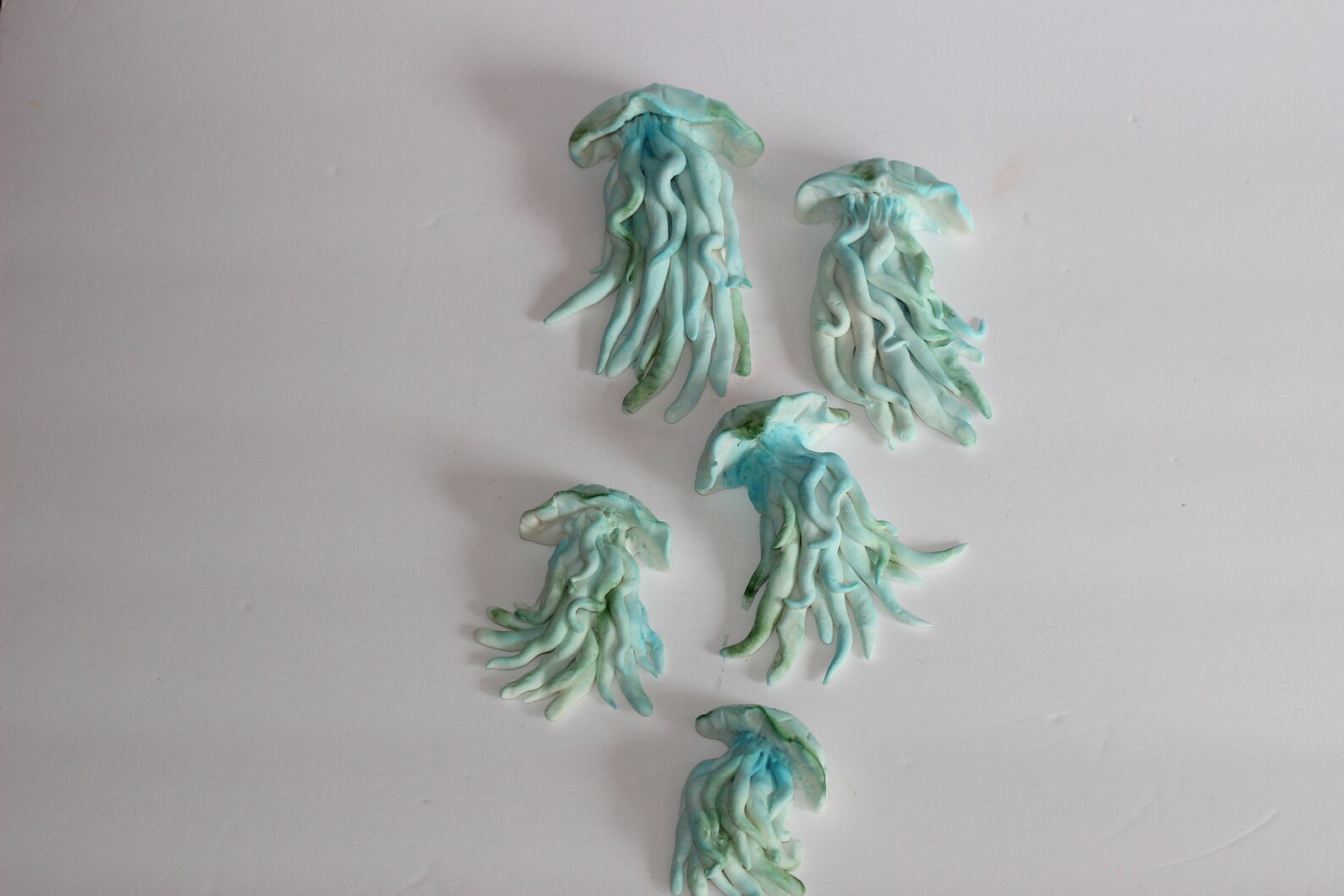 Fondant Jellyfish Fondant Decoration Sugar Cake Topper Ocean - Etsy