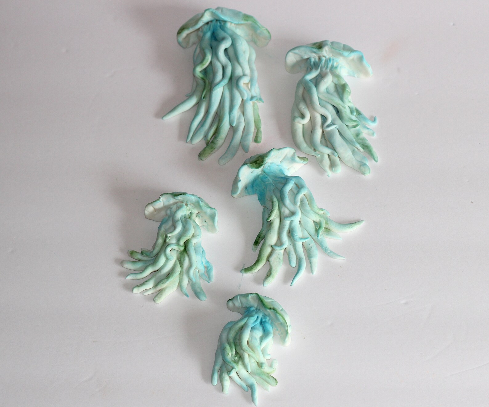 Fondant Jellyfish Fondant Decoration Sugar Cake Topper Ocean - Etsy