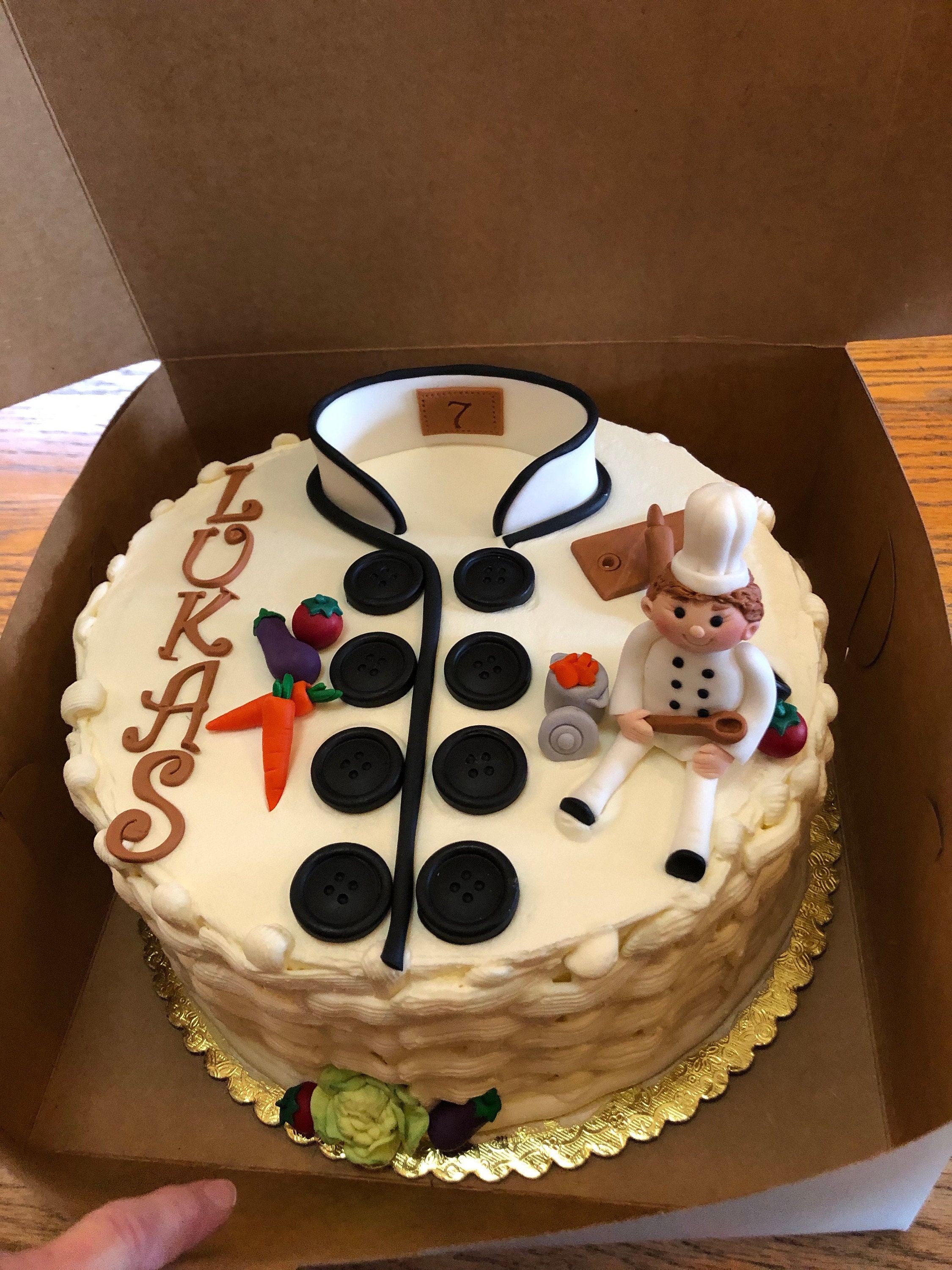 Fondant Chef Cake Topper Cooking Party Cake Decoration - Etsy