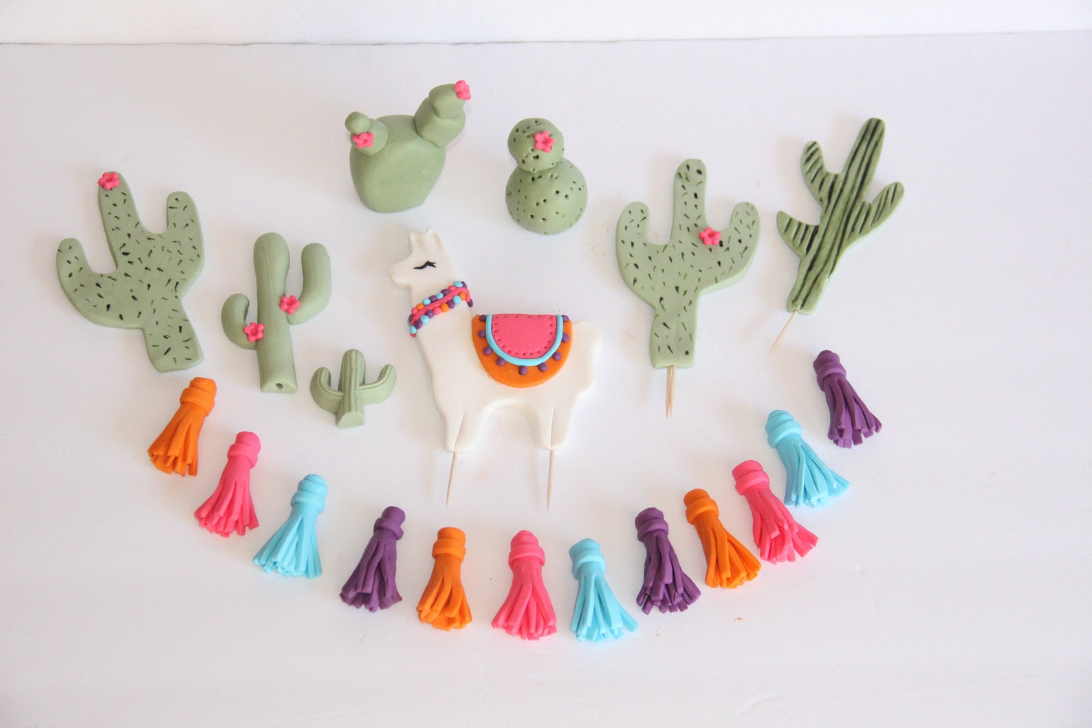 Fondant Llama and Cactus Birthday Party or Baby Shower - Etsy