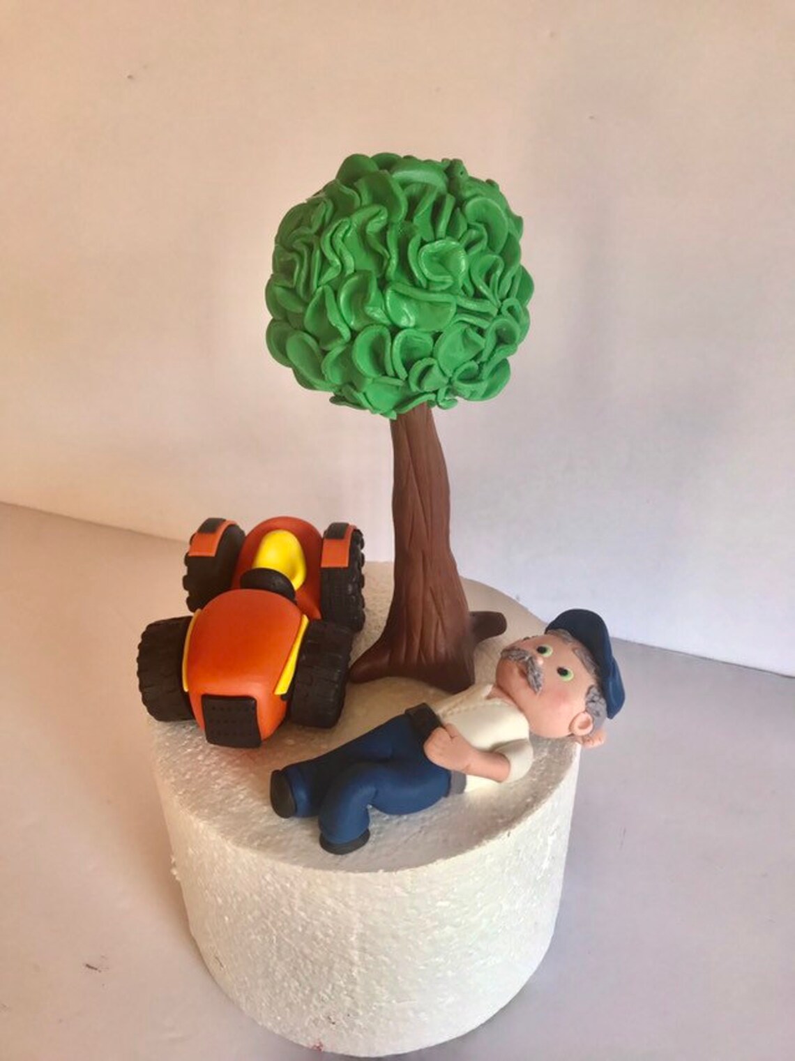 Fondant Tractor Lawn Mower Farmer Cake Topper Decoration - Etsy UK