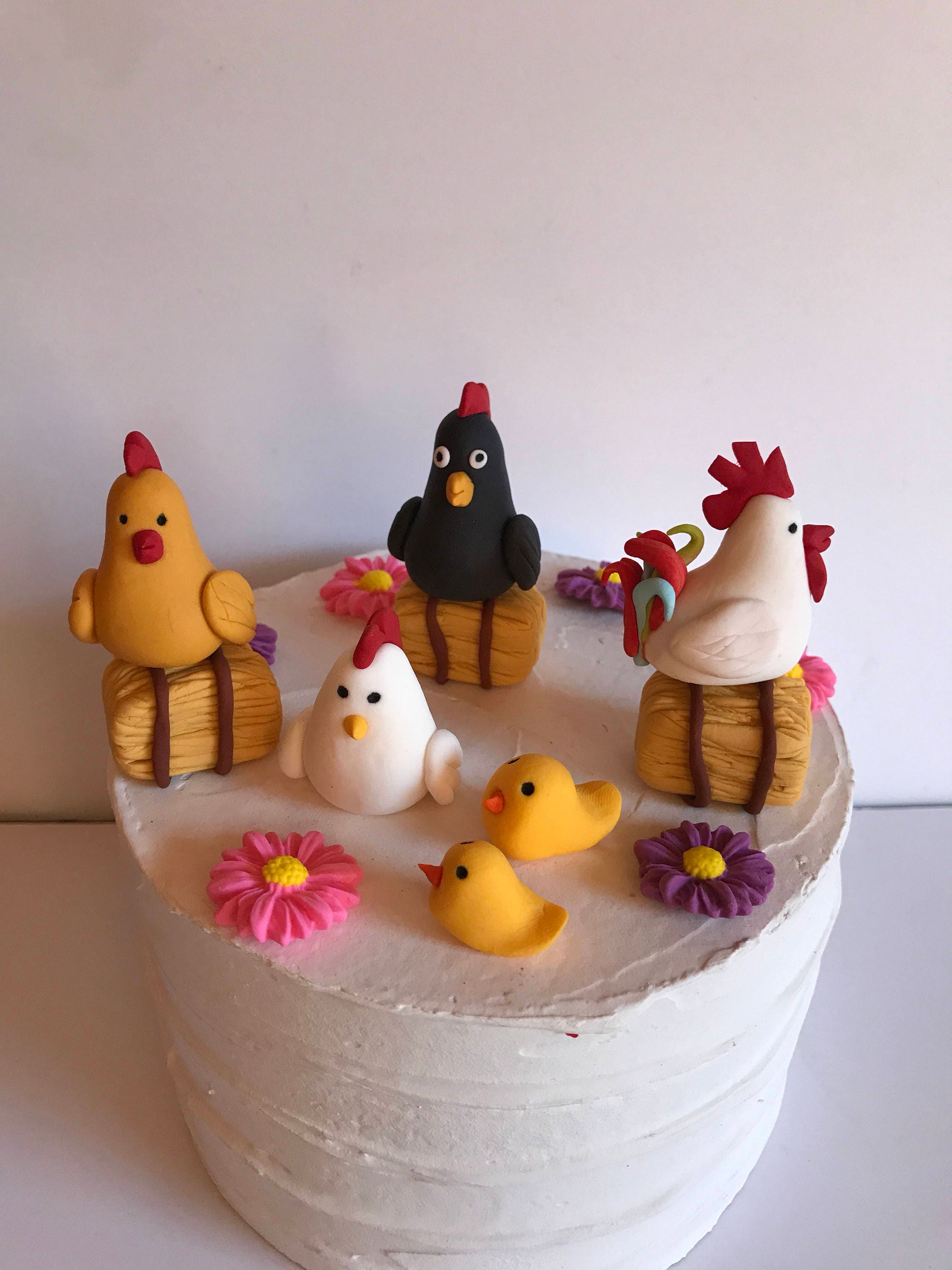 Fondant Chicken Coop Cake Decoration Retirement Party Birthday - Etsy