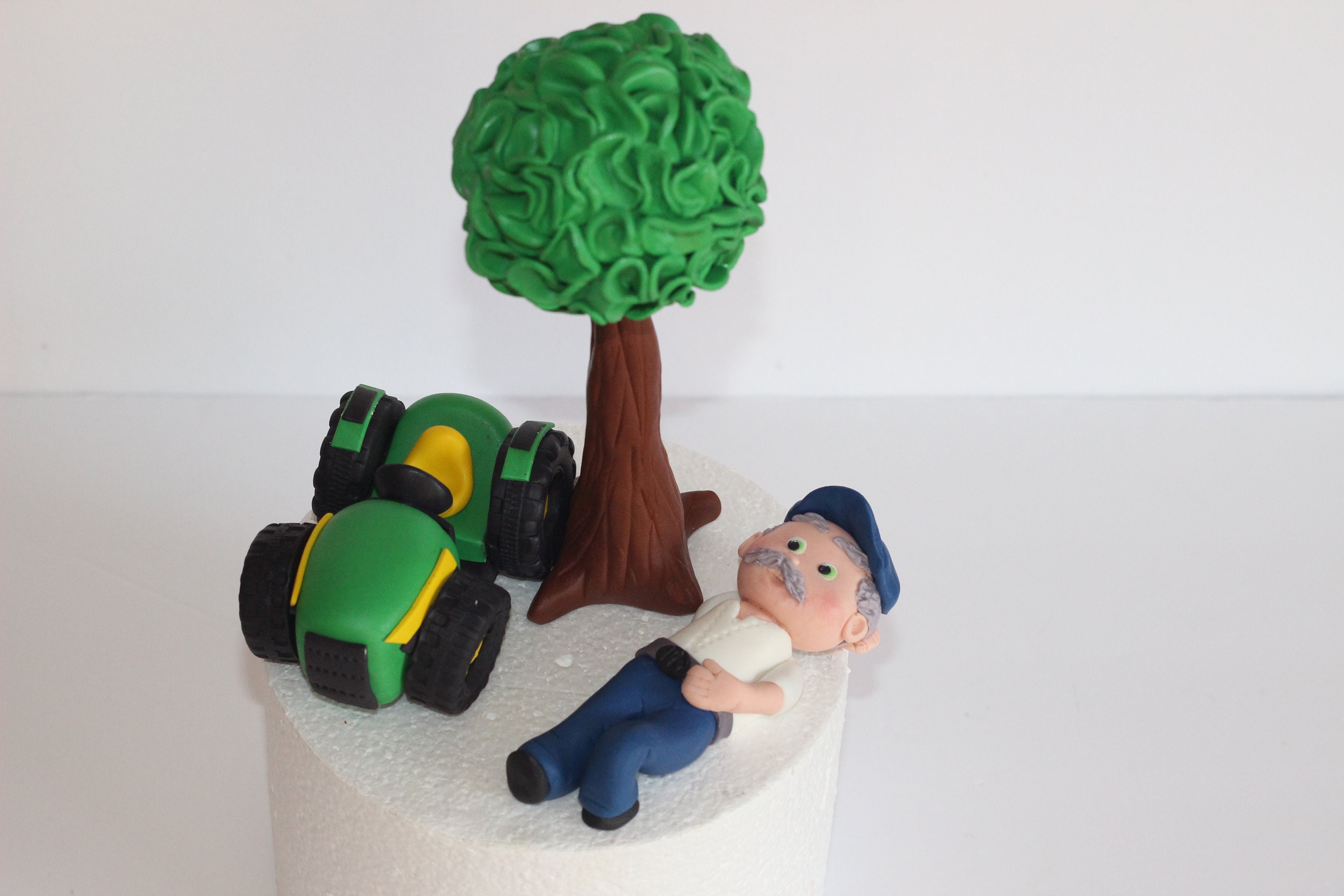 Fondant Tractor Lawn Mower Farmer Cake Topper Decoration - Etsy UK