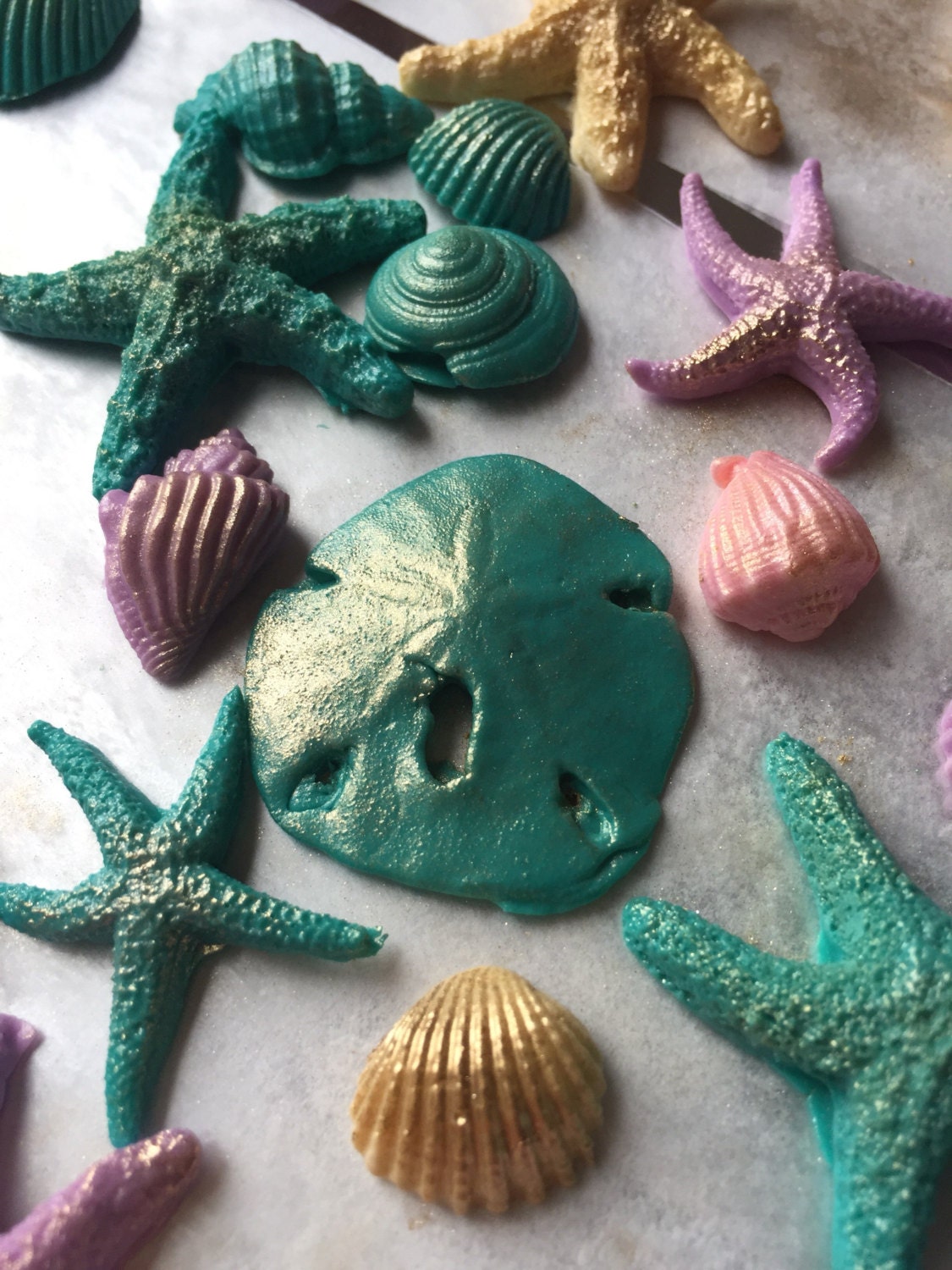 Mermaid Party 40 Sea Shells or 12 Mermaid Tails Mermaid Edible | Etsy