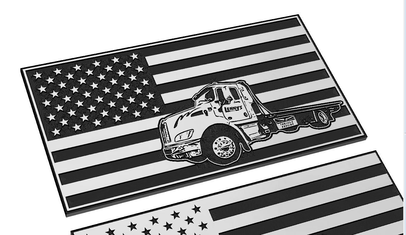 Rollback Flatbed American Flag SVG, Wrecker Towing Vector (digital ...
