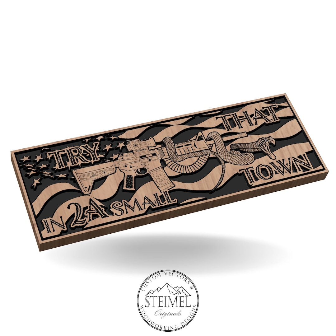 2A Small Town Sign, Laser Engraving SVG File - Etsy