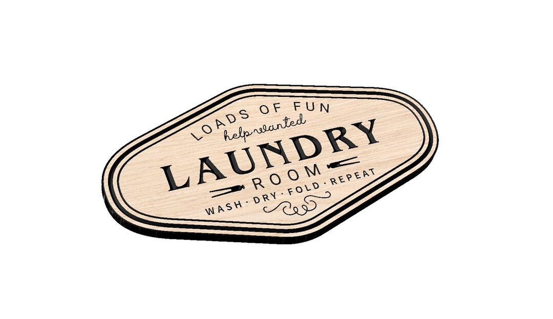 Loads of Fun Laundry Sign Linen SVG, Vector, Laser Engraving, CNC ...
