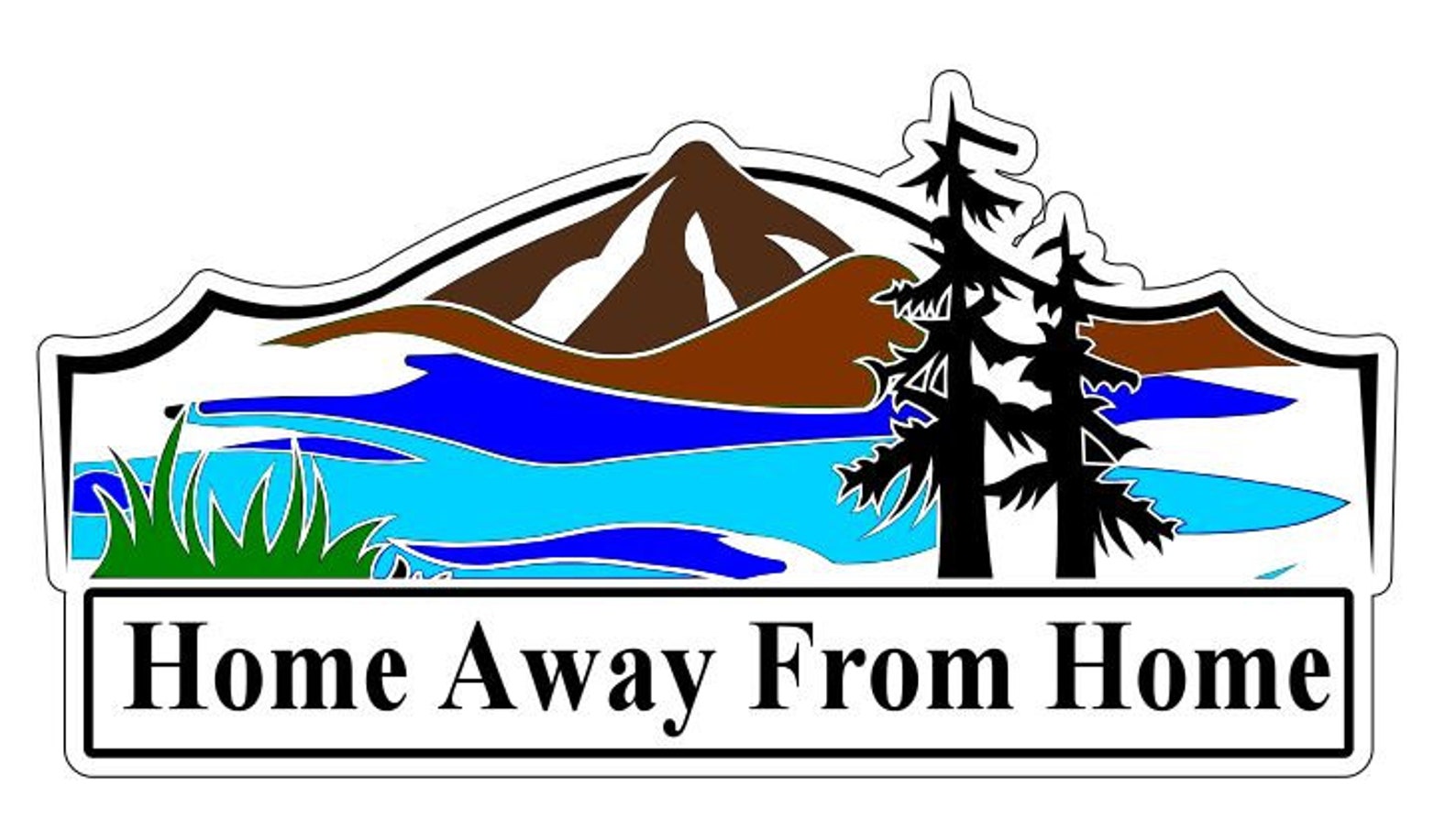 Home Away From Home Sign SVG Camping Hiking Mountains Lake | Etsy