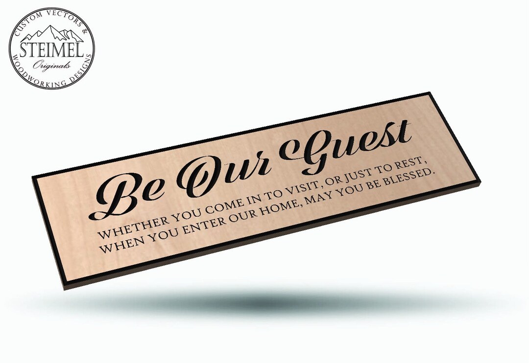Be Our Guest SVG, Vector, Laser Engraving, CNC, Cricut - Etsy
