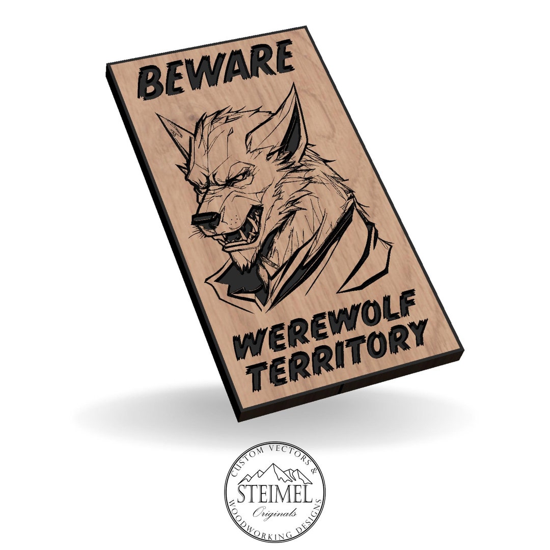 Beware Werewolf SVG, Laser Engraving, CNC, Cricut Halloween - Etsy