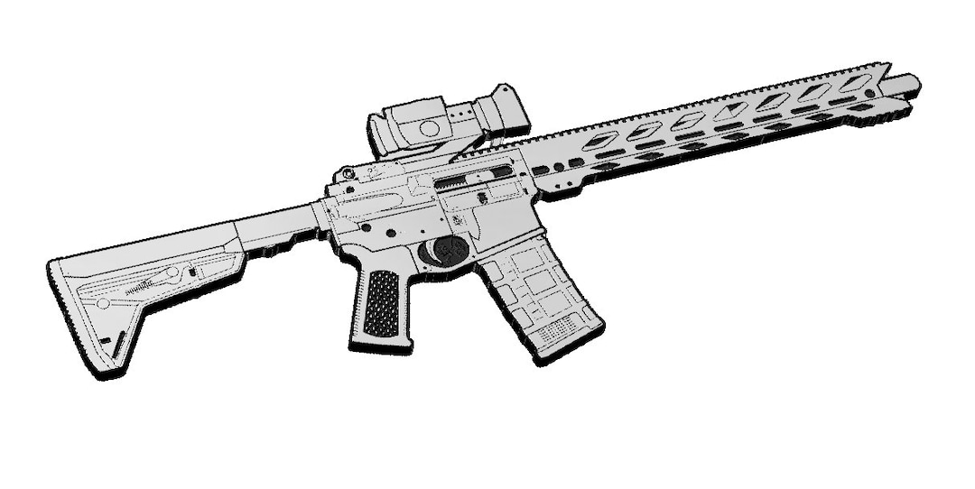 AR-15B Extended Stock SVG, 2A, Sport Rifle, Patriotic, Shooting ...