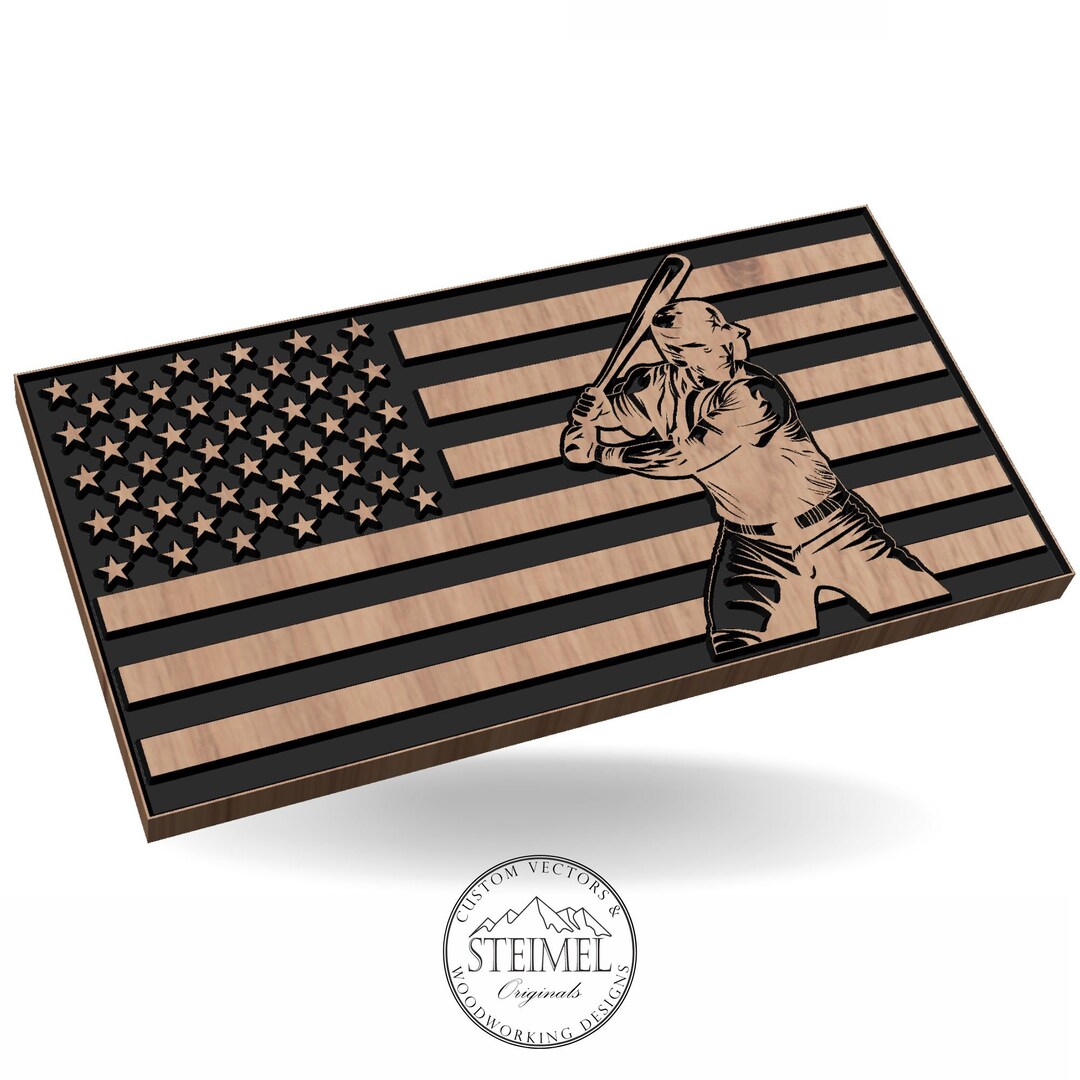 Flag Batter, Baseball, American Flag, Baseball Bat, USA, America, SVG ...