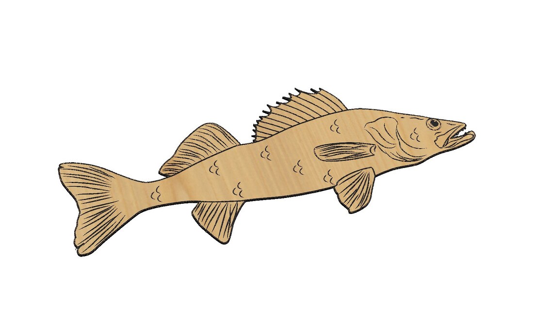 Walleye Fish SVG, Fishing Vector, Laser Cut CNC File - Etsy
